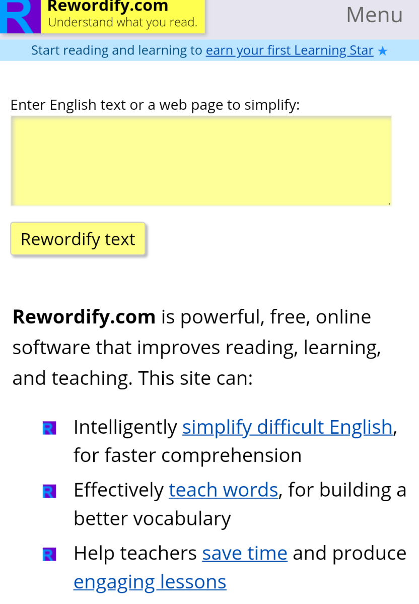 Rewordify: website for simplifying a text | textploitation